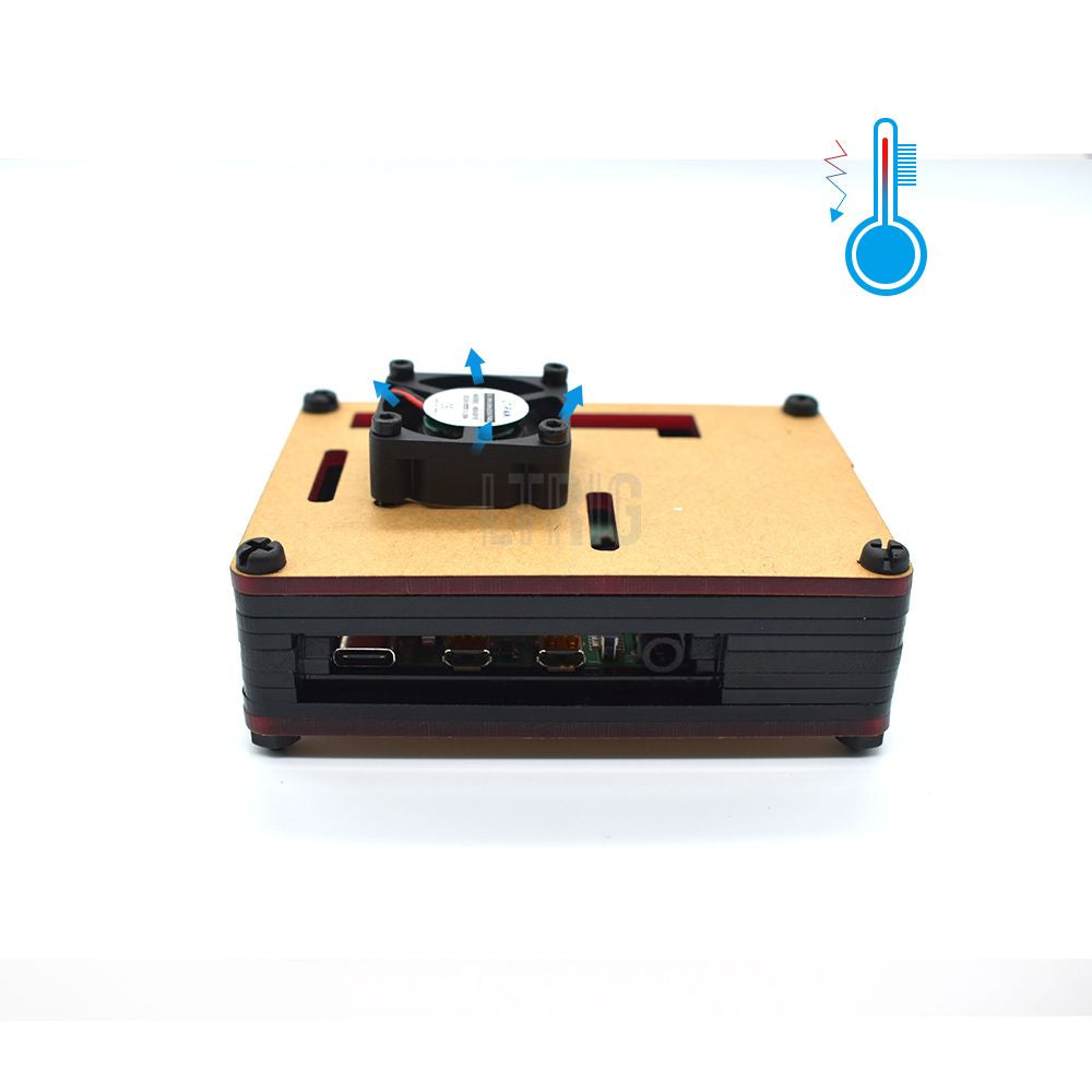Raspberry pi 4 Case With LED light ABS Case Light Fan Transparent Clea ...
