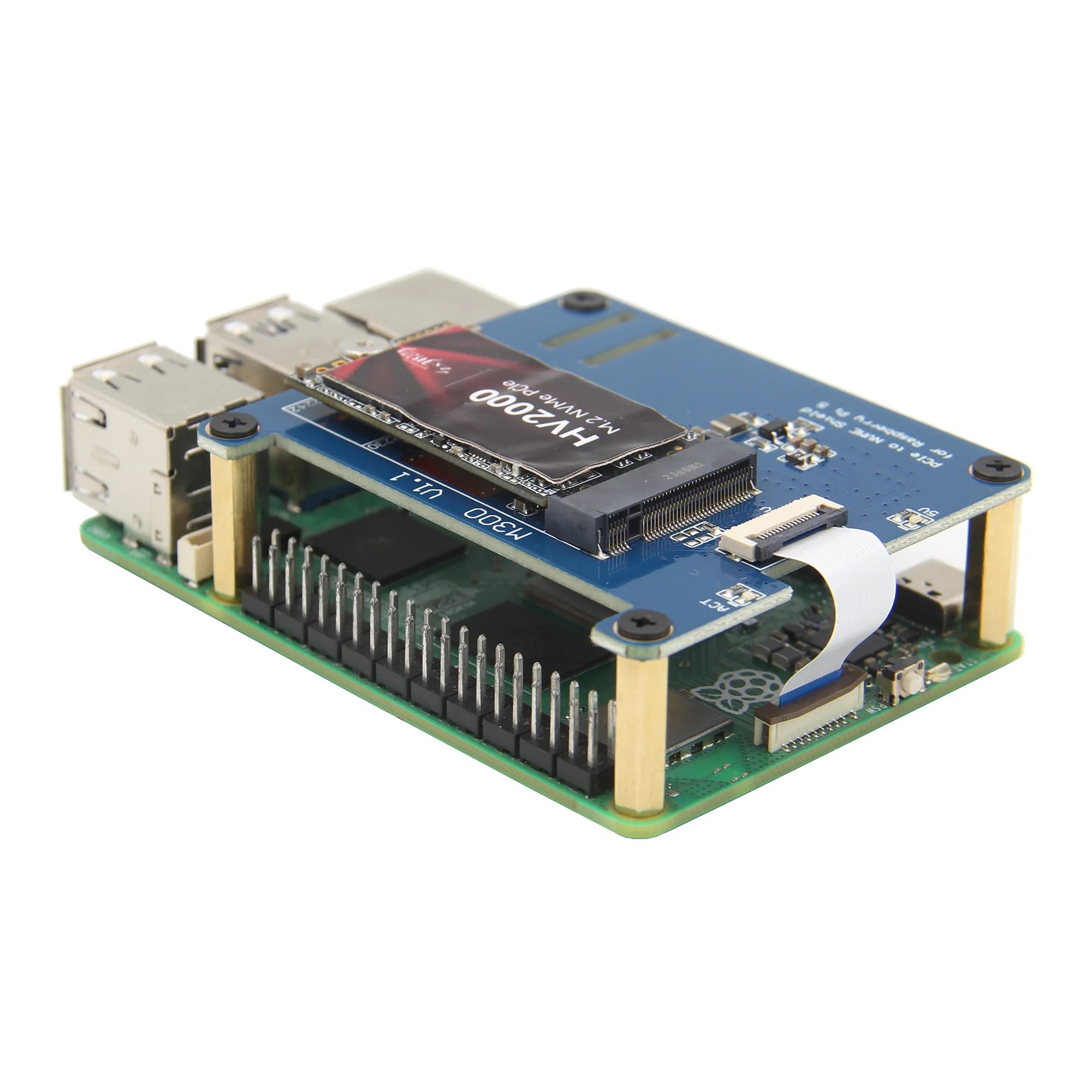 Custom M300 Pcie M.2 NVMe SSD 2242 PIP PCIe Peripheral Board for Pi 5 ...