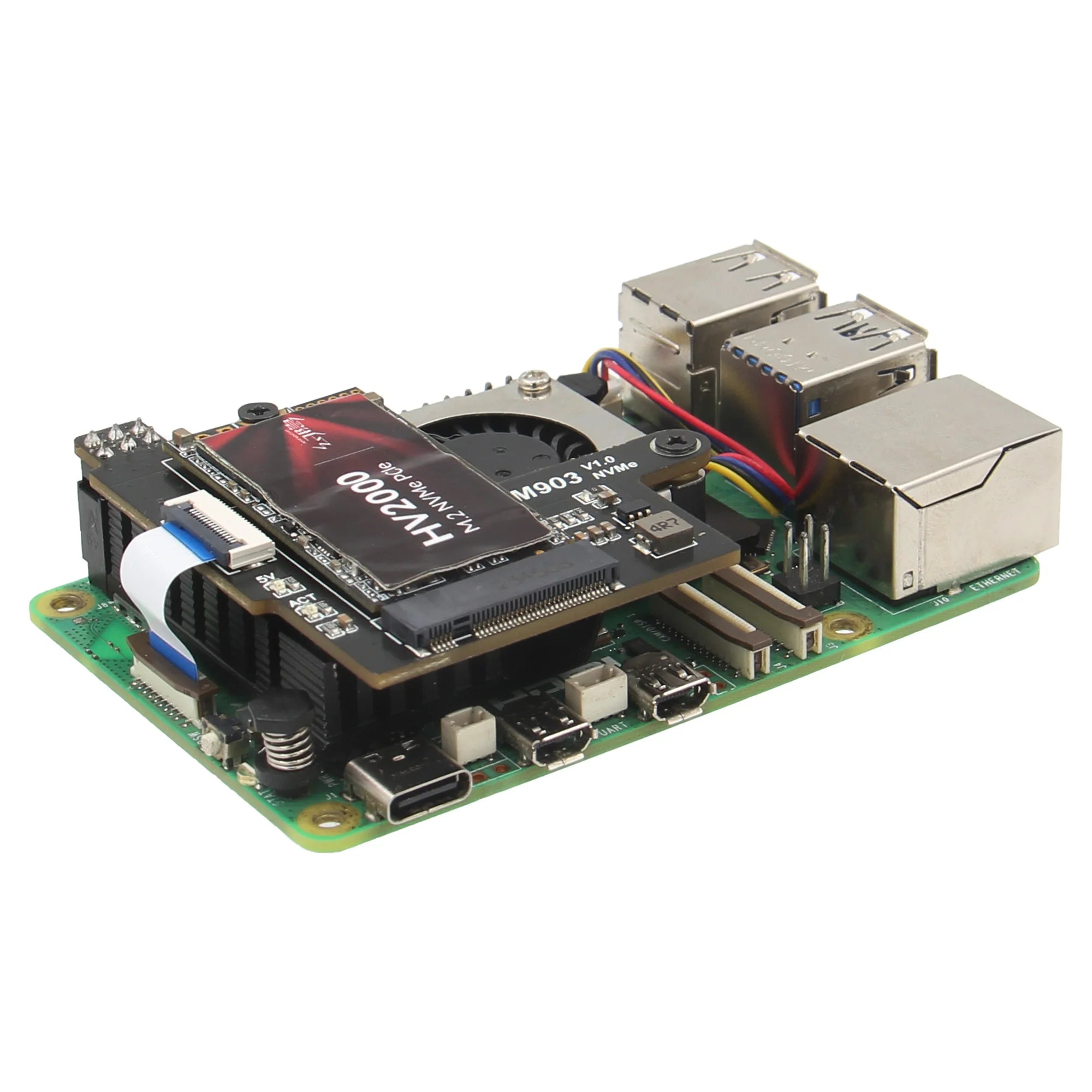 Custom M903 Pcie M.2 NVMe SSD 2242 Board for Pi 5 – Lonten Tech