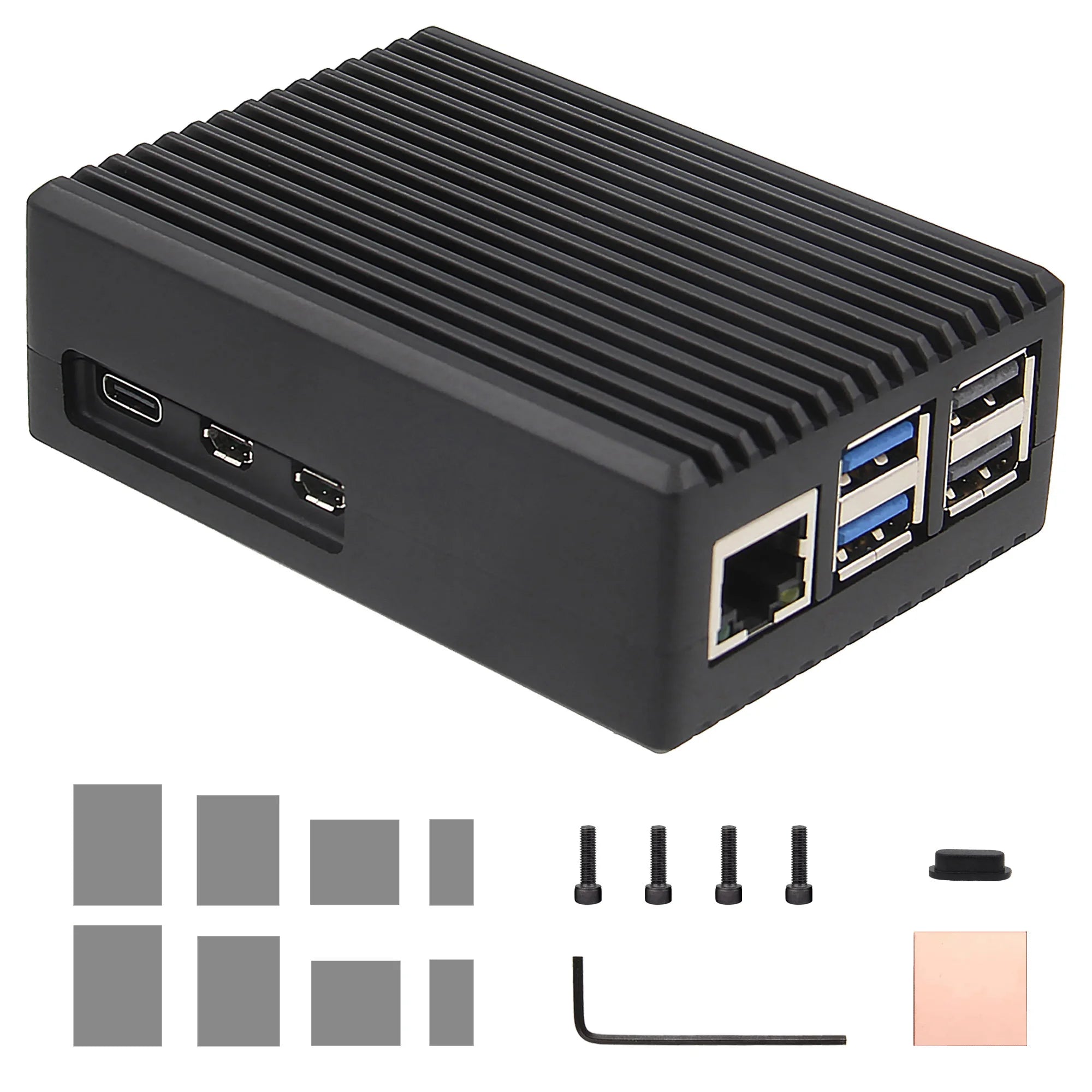 Custom Pi 5 Case | Heavy-duty Aluminum Passive Cooling Case Shell Encl ...