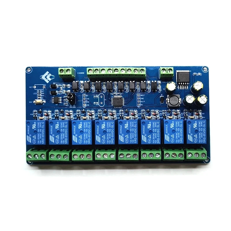 Custom Modbus RTU 8ch relay module RS485/TTL UART 8CH input 8CH out Ma ...