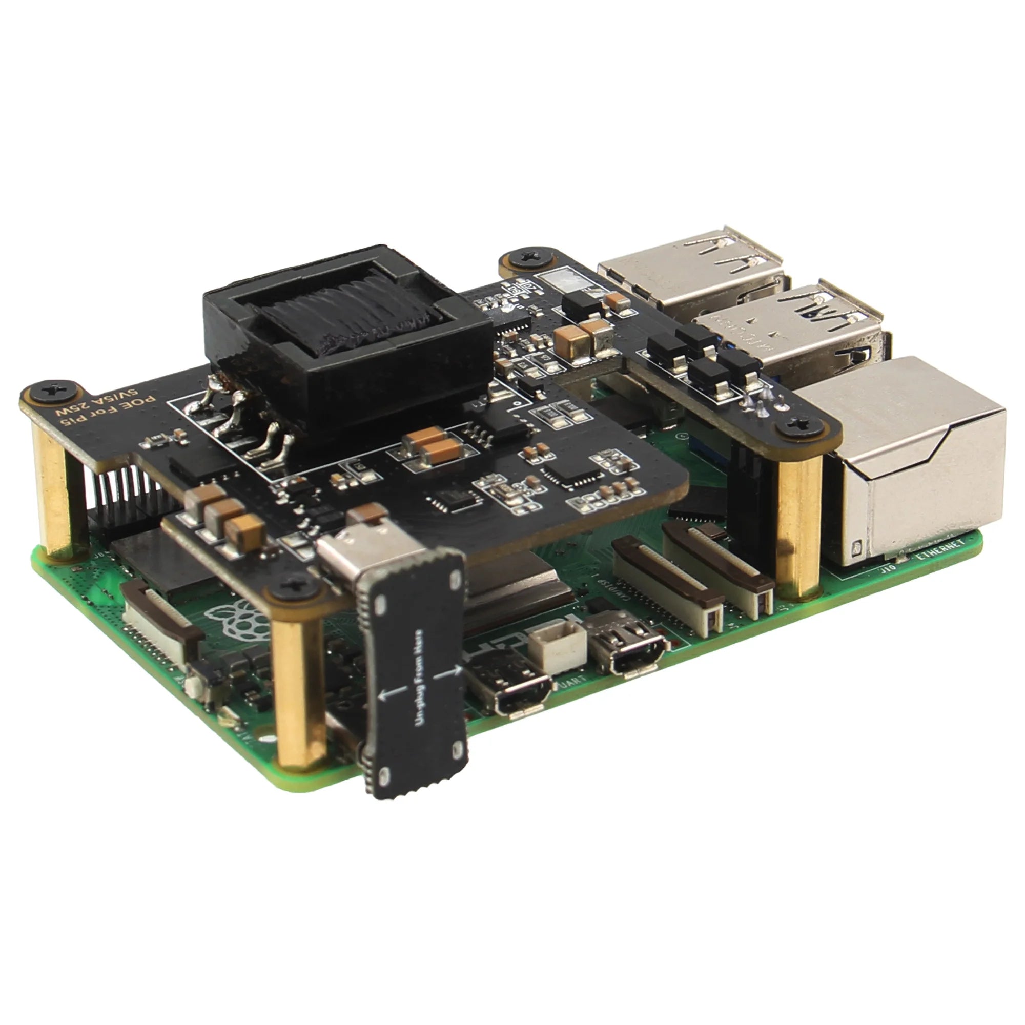 Custom Pi 5 PoE Hat with PD Trigger Activation Type C Power support 80 ...