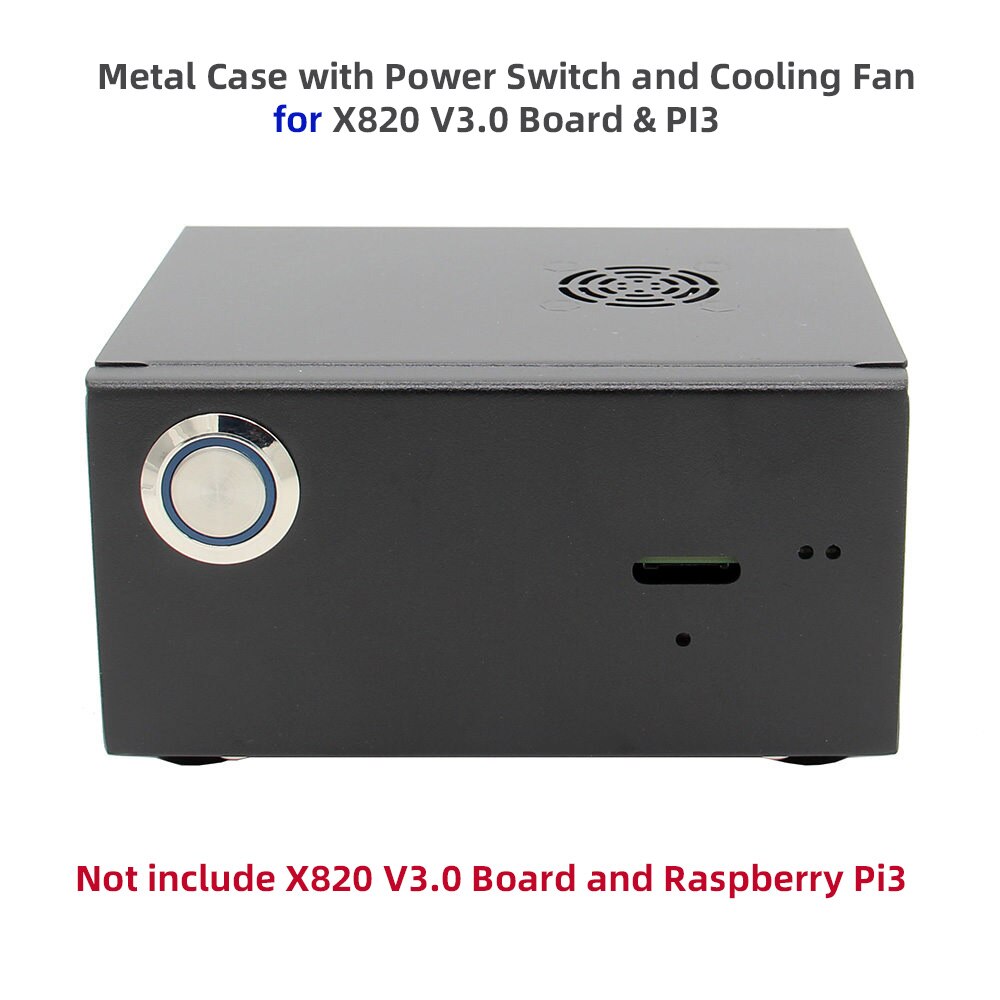 Raspberry Pi X820 V3.0 SSD&HDD SATA Storage Board Matching Metal Case ...